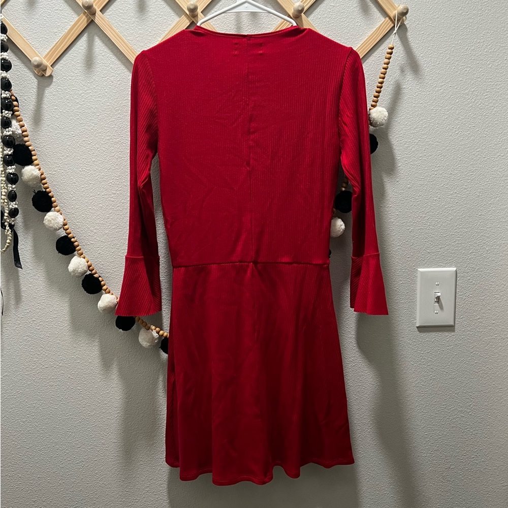 Reformation Red Ribbed Mini Dress - Gem